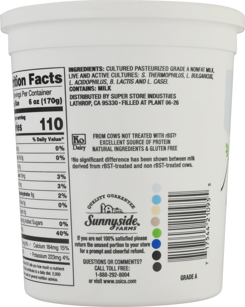 Plain Yogurt Ingredients Fat Free Bio Natural Yogurt | Longley Farm