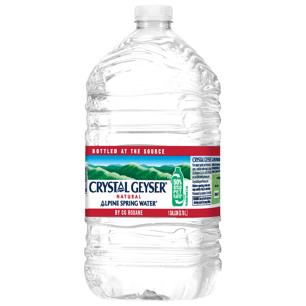 Crystal Geyser Alpine Spring Water, Natural-Front-Right-Elevated