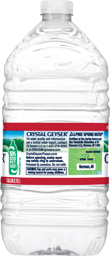 Crystal Geyser Alpine Spring Water, Natural-Planogram-Right