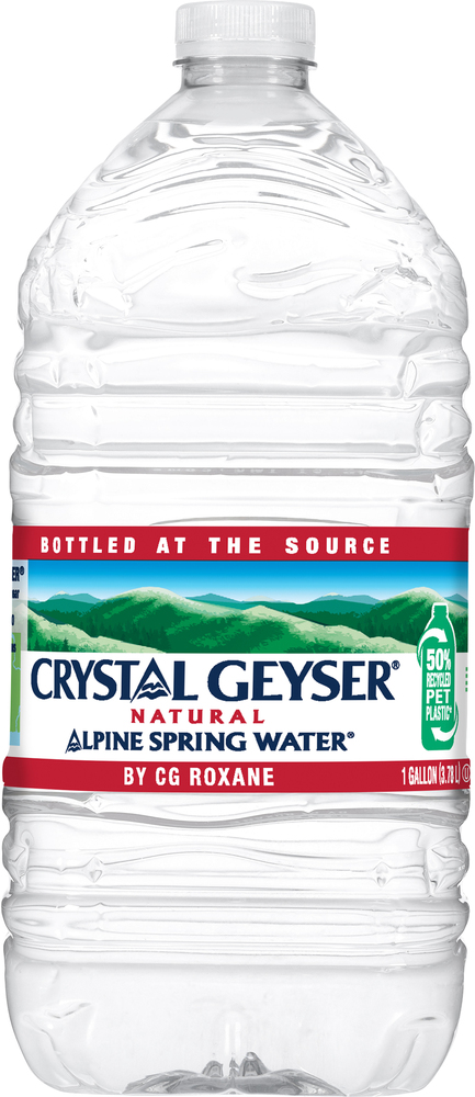 Crystal Geyser Alpine Spring Water, Natural-Planogram-Back