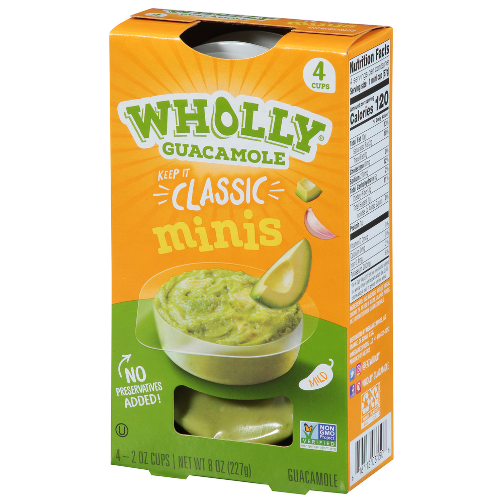 Wholly Guacamole, Classic, Mild, Minis-Front-Right-Elevated