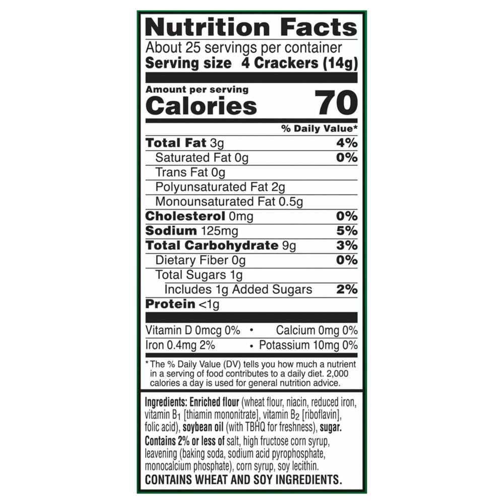 Kellogg's Club Crackers, Snack Stacks, Original-Nutrition-Facts