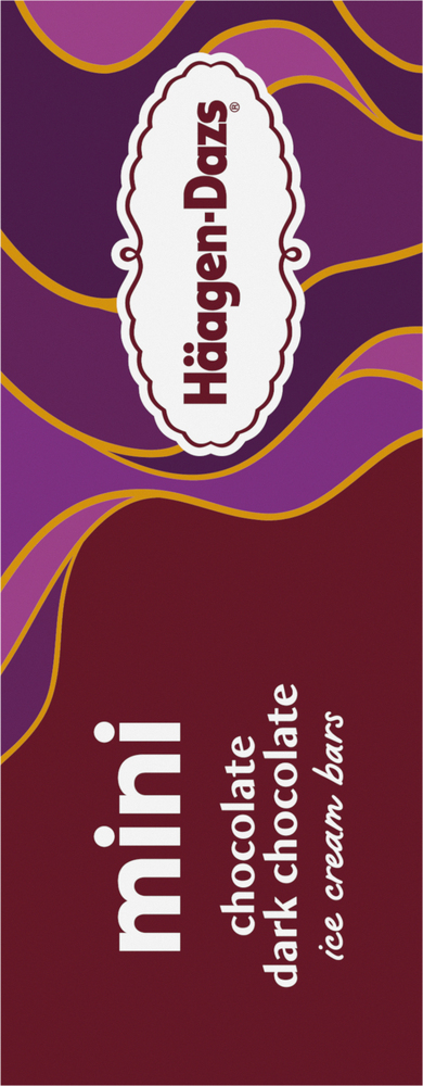 Haagen-Dazs Ice Cream Bars, Chocolate Dark Chocolate, Mini-Planogram-Right