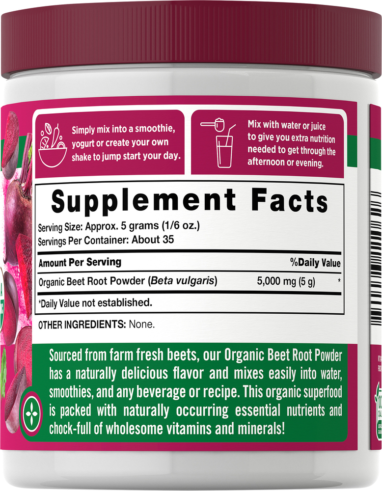 Nature's Truth Beet Root, Organic, Powder-Planogram-Right