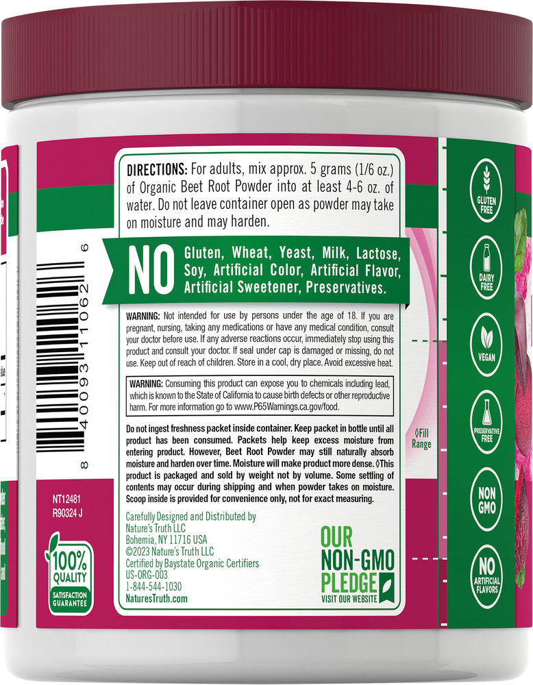 Nature's Truth Beet Root Powder Complex-Planogram-Left