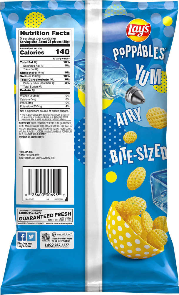 Lays Salt And Vinegar Chips Nutrition Facts