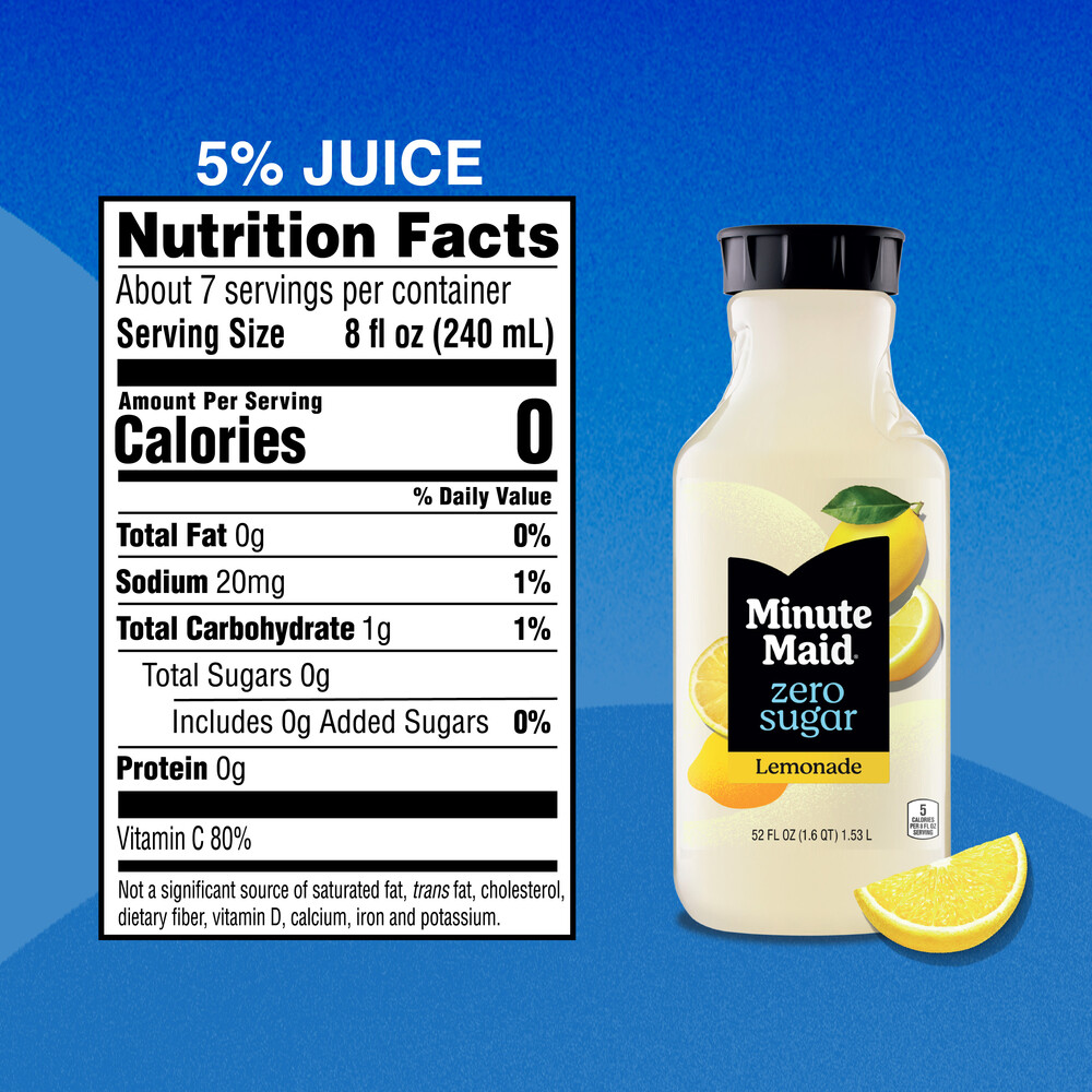 Minute Maid Lemonade, Zero Sugar-Nutrition-Facts