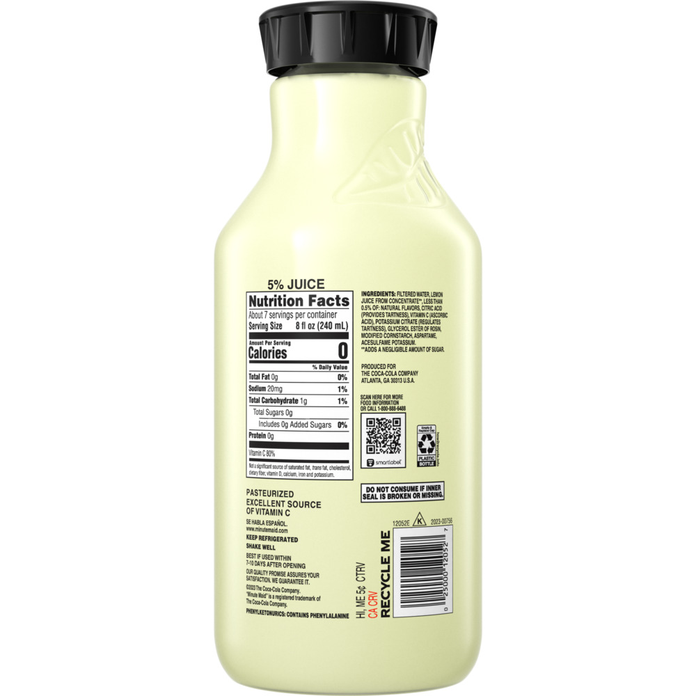 Minute Maid Sugar Lemonade Juice-Planogram-Back