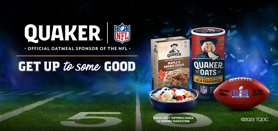 Quaker- Official Oatmeal Sponsor of the NFL